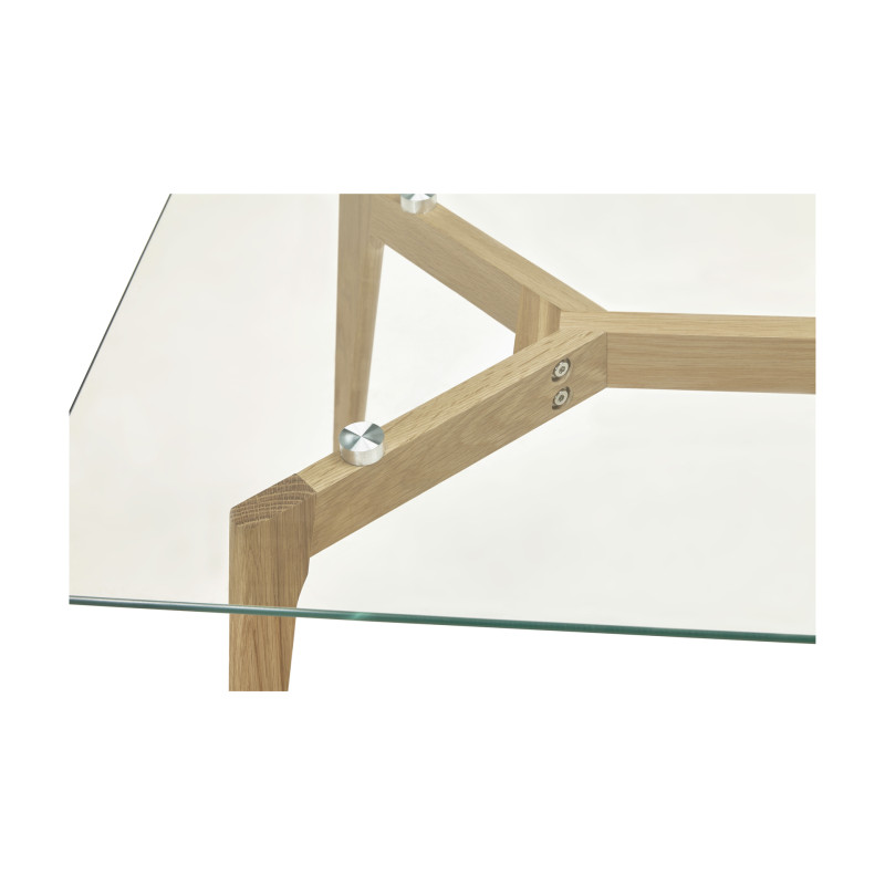Table basse design plateau verre - LENA