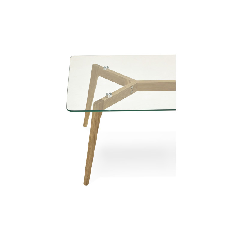 Table basse design plateau verre - LENA