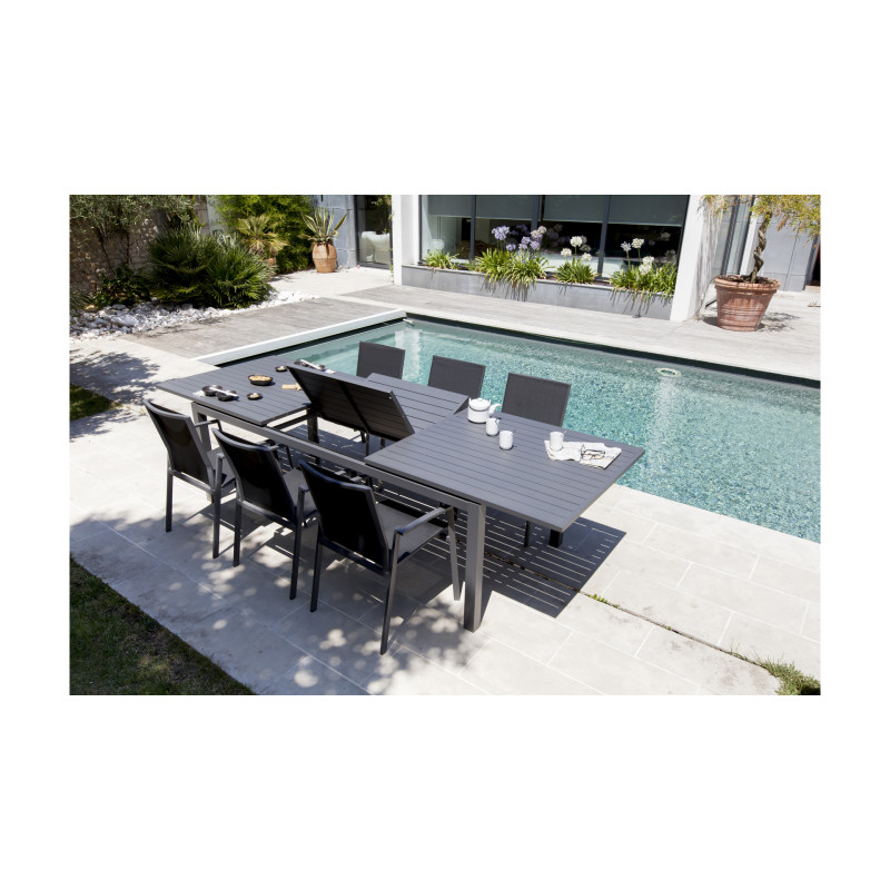 Table Extensible 130/180 x 80 cm Grise - TRIESTE