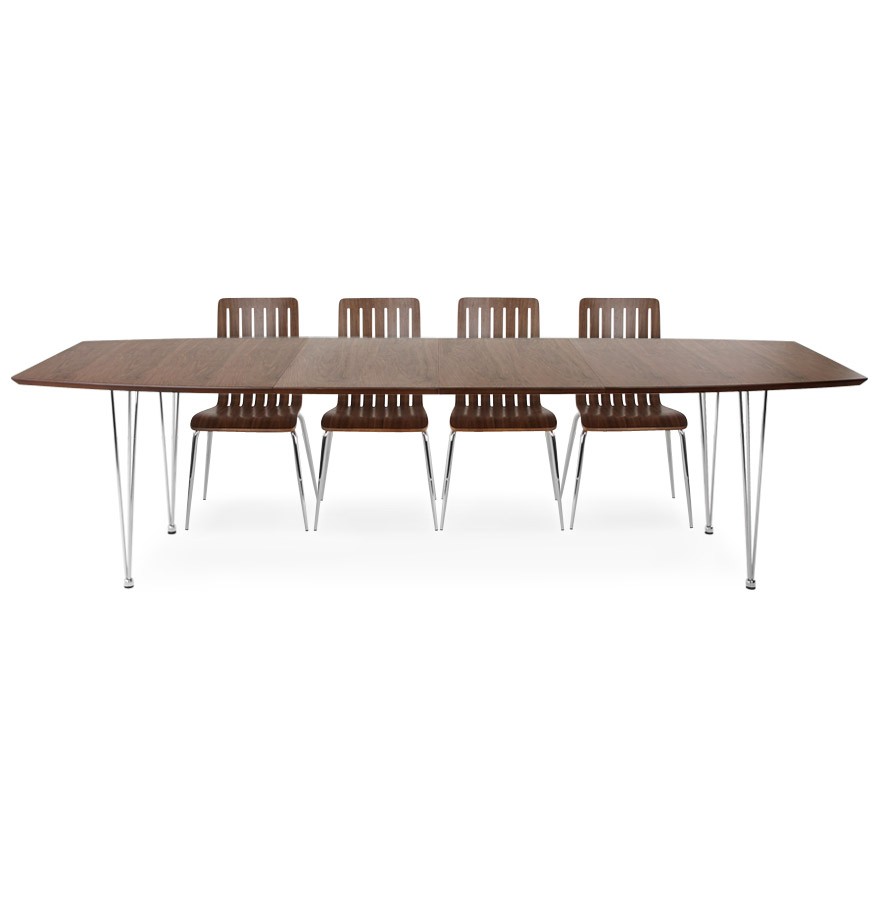 Table à manger extensible en noyer - Ixo