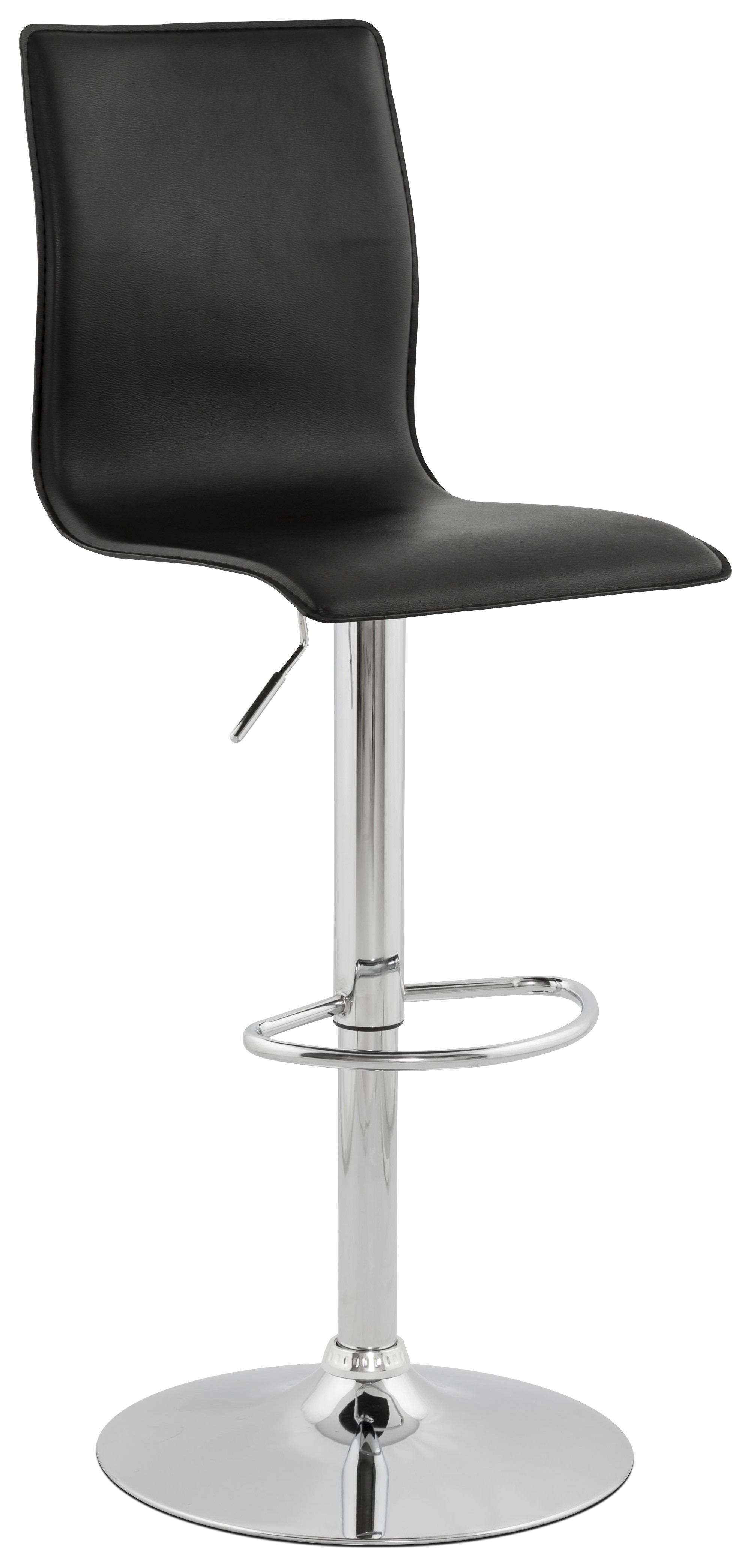 Stand - tabouret de bar réglable en similicuir noir